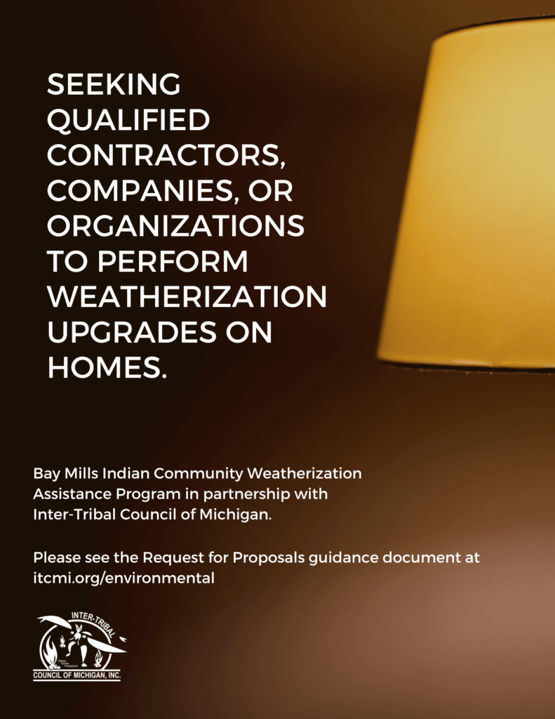 September 25, 2024 – Request for Proposals Weatherization Upgrades on Homes